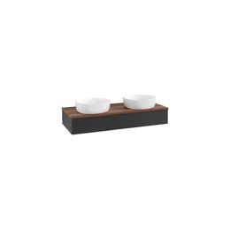 Villeroy & Boch V&B Waschtischunterschrank mit Frontstruktur Antao 120x19x50cm, WBP-farbe w. wal, bla m Lac ; Villeroy & Boch (K13112PD)