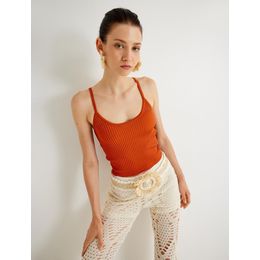 KOTON Knitted Top female Orange size S