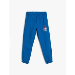 KOTON Hose Jungen Gr&ouml;&szlig;e 134/140 royalblau / knallrot / wei&szlig;