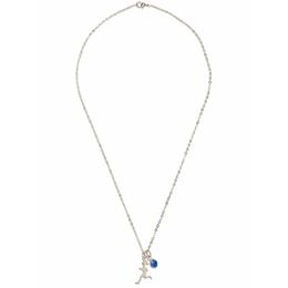 Gemshine Kette Damen Gr&ouml;&szlig;e 45 blau / silber