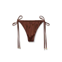 CALZEDONIA Bikini Bottoms 'Shiny Satin' female Brown size M/L