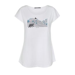 Greenbomb Shirt 'Animal Bear Lines' female White size S