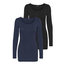 V&eacute;ro Moda VERO MODA Shirt 'MAXI' Damen Gr&ouml;&szlig;e S blau / schwarz