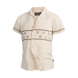 INDICODE Jeans Button Up Shirt 'Cotta' male Beige size XXL