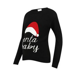 MAMALICIOUS Sweater 'MLSANTA BABY' female Black size M