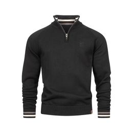 INDICODE JEANS Pullover ' Swift ' Herren Gr&ouml;&szlig;e L grau / schwarz / wei&szlig;