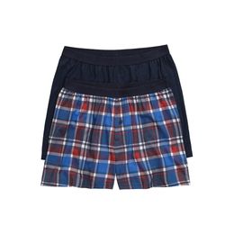JP1880 Boxershorts Herren Gr&ouml;&szlig;e 4XL blau / navy / dunkelrot / wei&szlig;