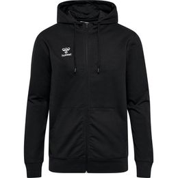 Hummel Athletic Zip-Up Hoodie 'Go 2.0' male Black size XXL