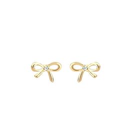 Elli DIAMONDS Earrings 'Schleife' female Gold size One Size