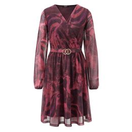 Aniston CASUAL Kleid Damen Gr&ouml;&szlig;e 38 melone / dunkelrot Winterkleid