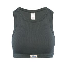 Schiesser Feinripp Bustier 'Revival Paula' Damen Gr&ouml;&szlig;e 75 dunkelgr&uuml;n