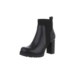 Ital-Design Stiefelette Damen Gr&ouml;&szlig;e 38 schwarz Winterschuhe