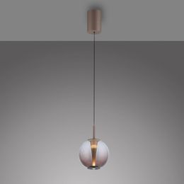 pure LED-Pendellampe Infinity, bronze/amber, &Oslash; 18 cm, CCT