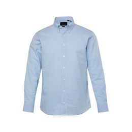 JP1880 Hemd Herren Gr&ouml;&szlig;e 4XL hellblau / offwhite
