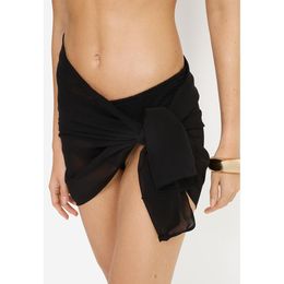 LSCN BY LASCANA Strandrock schwarz Gr. 1 f&uuml;r Damen. Figurumspielend. Nachhaltig.