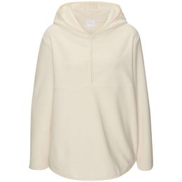 Vivance Fleecepullover 'mit Kapuze' beige Gr. 48/50 f&uuml;r Damen. Mit ohne Ausschnitt. Bequem