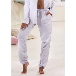 s.Oliver Pyjamahose mehrfarbig Gr. 32/34 f&uuml;r Damen. Bequem. Nachhaltig.