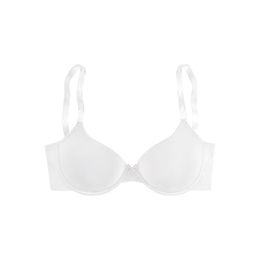 Lascana Schalen-BH ', T-Shirt-BH, B&uuml;gel-BH, Ela - perfect basic' wei&szlig; Gr. 75D. Mit Schleife. Mit B&uuml;gel