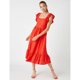 KOTON Kleid Damen Gr&ouml;&szlig;e 36 neonrot Winterkleid