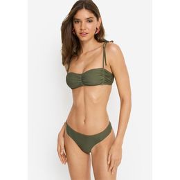 LSCN BY LASCANA Bandeau-Bikini-Top 'Gina' gr&uuml;n Gr. 42 Cup C/D. Ohne B&uuml;gel. Nachhaltig.