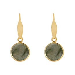 Gemshine Earrings 'Labradorit' female Gold size One Size