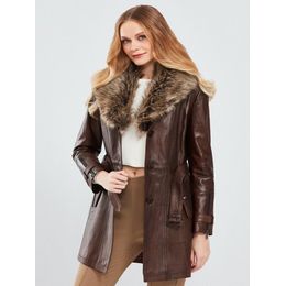 Derimod Between-Seasons Coat female Brown size XXXL