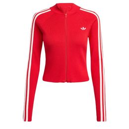 adidas originals Strickjacke 'Adicolor' Damen Gr&ouml;&szlig;e L rot / wei&szlig;