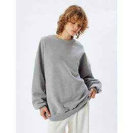 KOTON Sweatshirt female Grey, White size M