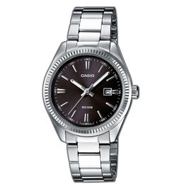 Casio Analoguhr Damen Gr&ouml;&szlig;e One Size schwarz / silber