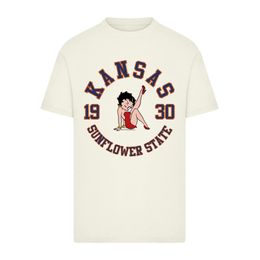 F4NT4STIC Shirt 'Betty Boop Kansas Sunflower State' male Beige size 4XL
