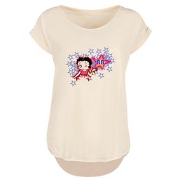 F4NT4STIC Shirt 'Betty Boop Purple Stars And Dots' female Beige size S