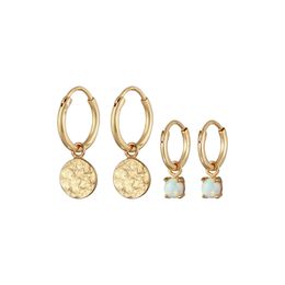 Elli Schmuckset Damen Gr&ouml;&szlig;e One Size gold / perlwei&szlig;