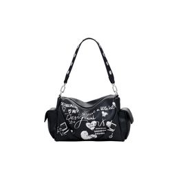 Desigual Schultertasche Damen Gr&ouml;&szlig;e One Size schwarz / wei&szlig;