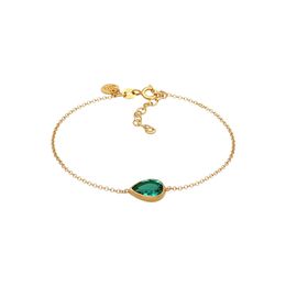 Elli Premium Armband Damen Gr&ouml;&szlig;e 16 gold / smaragd