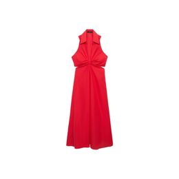 Mango Blusenkleid 'Capricor' Damen Gr&ouml;&szlig;e 34 rot Winterkleid