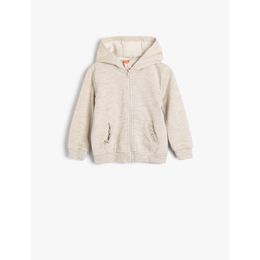 KOTON Sweatjacke M&auml;dchen Gr&ouml;&szlig;e 104/110 beige
