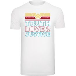 F4NT4STIC Shirt 'DC Comics Wonder Woman 84 Truth Love And Justice' male White size XXXL