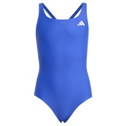 adidas Performance Athletic Swimwear 'V-back Swimsuit' girl size 140 Royal blue / White