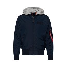 Alpha Industries Between-Season Jacket 'MA-1 TT' male size L Night blue / mottled grey / Red / White
