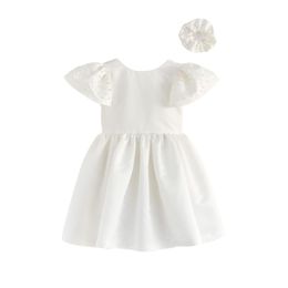 Baker By Ted Baker Set: Kleid und Haargummi M&auml;dchen Gr&ouml;&szlig;e 128 wei&szlig;
