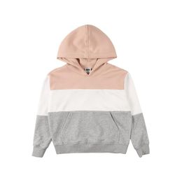 Urban Classics Sweatshirt M&auml;dchen Gr&ouml;&szlig;e 134/140 grau / hellpink / wei&szlig;