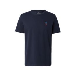 s.Oliver Shirt male size XL Navy / Royal blue / Red