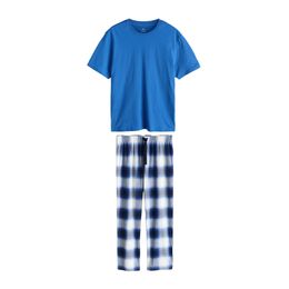 Next Long Pajamas male size L Blue / Night blue / White