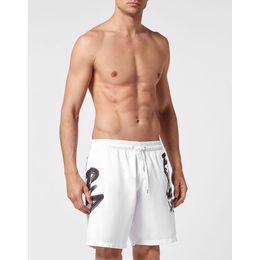 Plein Sport Board Shorts 'Tiger' male White size M