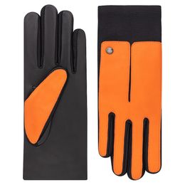 Roeckl Lederhandschuhe 'STOCKHOLM TOUCH' Damen Gr&ouml;&szlig;e S/M orange / mandarine / hellorange / schwarz