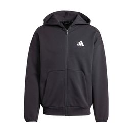 adidas Sportswear Athletic Zip-Up Hoodie 'FI' male size XXXL Black / White