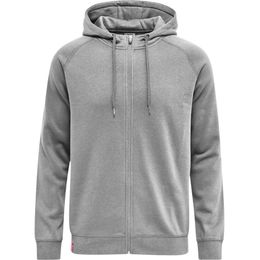 Hummel Zip-Up Hoodie 'Red' male Grey size XXL