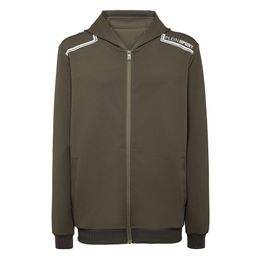 Plein Sport Sweatjacke Herren Gr&ouml;&szlig;e XXXL oliv / wei&szlig;
