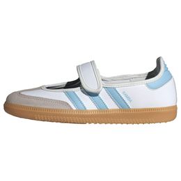 adidas originals Ballerina 'Samba' M&auml;dchen Gr&ouml;&szlig;e 38 dunkelbeige / hellblau / wei&szlig;