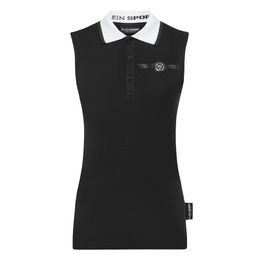Plein Sport Poloshirt Damen Gr&ouml;&szlig;e XS schwarz / wei&szlig;
